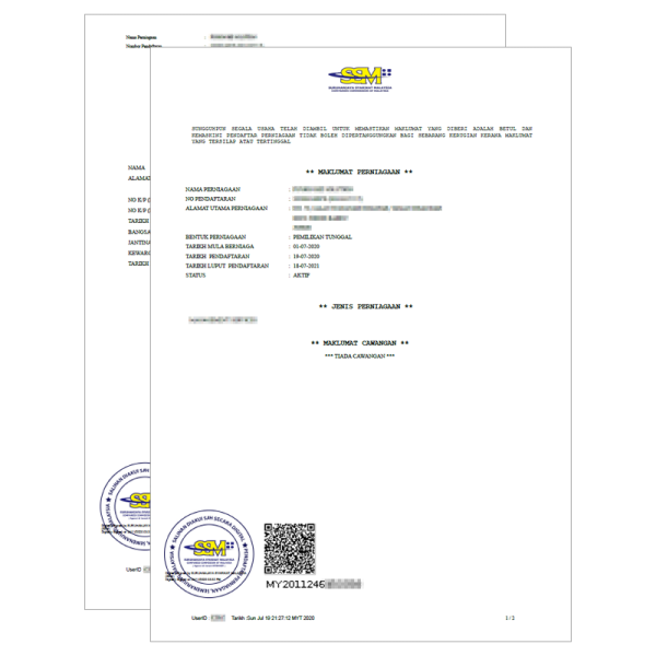 SSM EzBiz Online Registration & MOF Financial License Services
